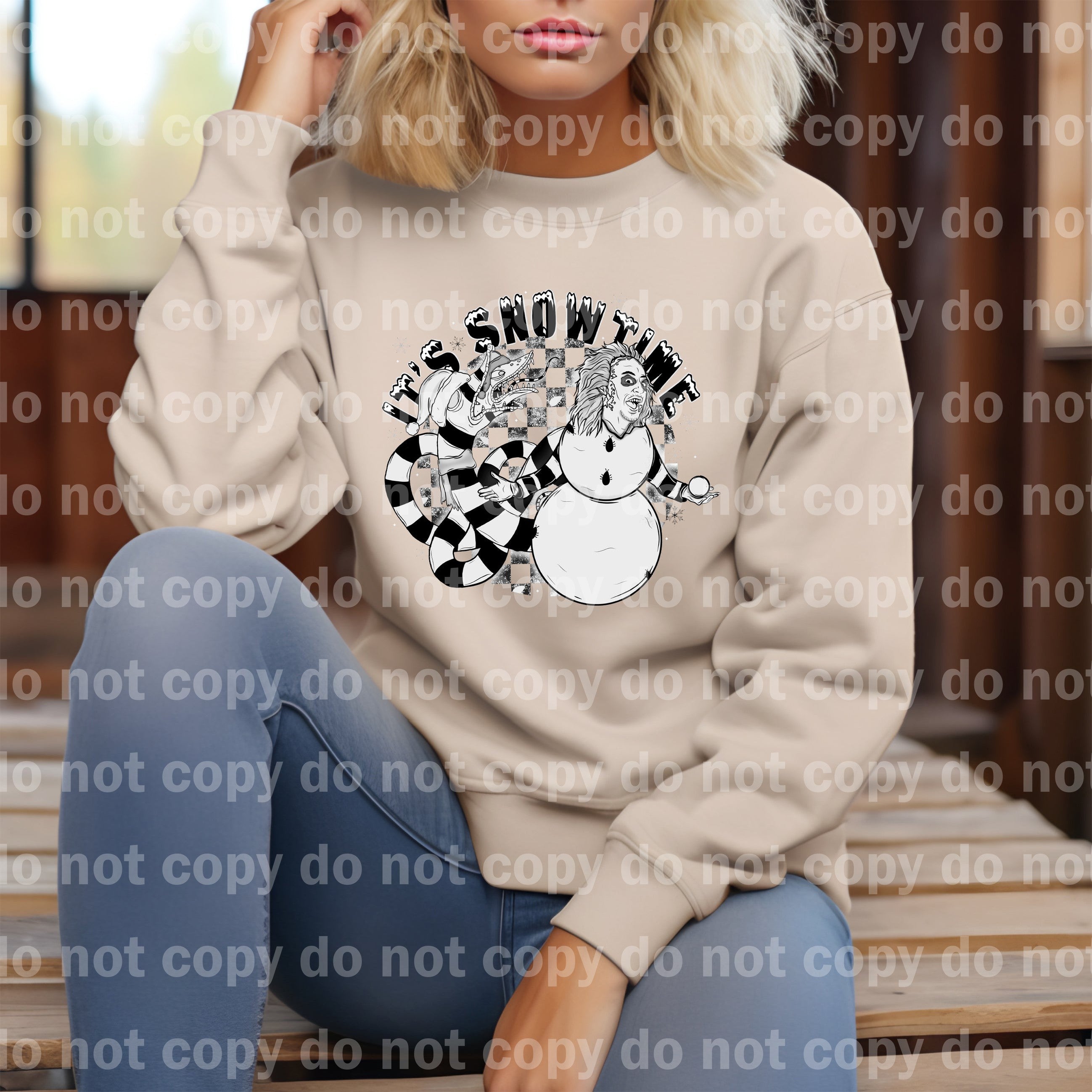 It's Snow Time Black and White/Full Color Dream Print or Sublimation P ...