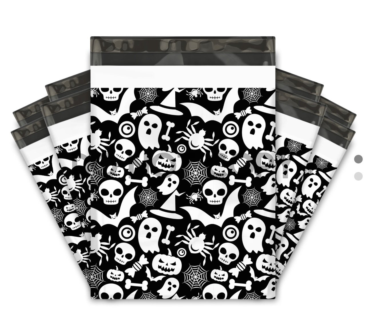 Poly mailer Halloween ghost skulls Jack O lantern spider pattern holid – Puttin on the Printz