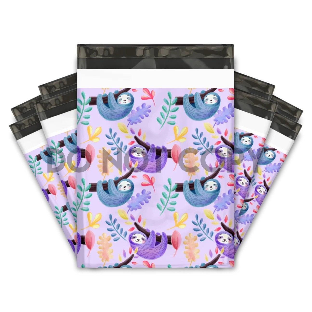 Poly mailer purple sloth print 10x13 – Puttin on the Printz