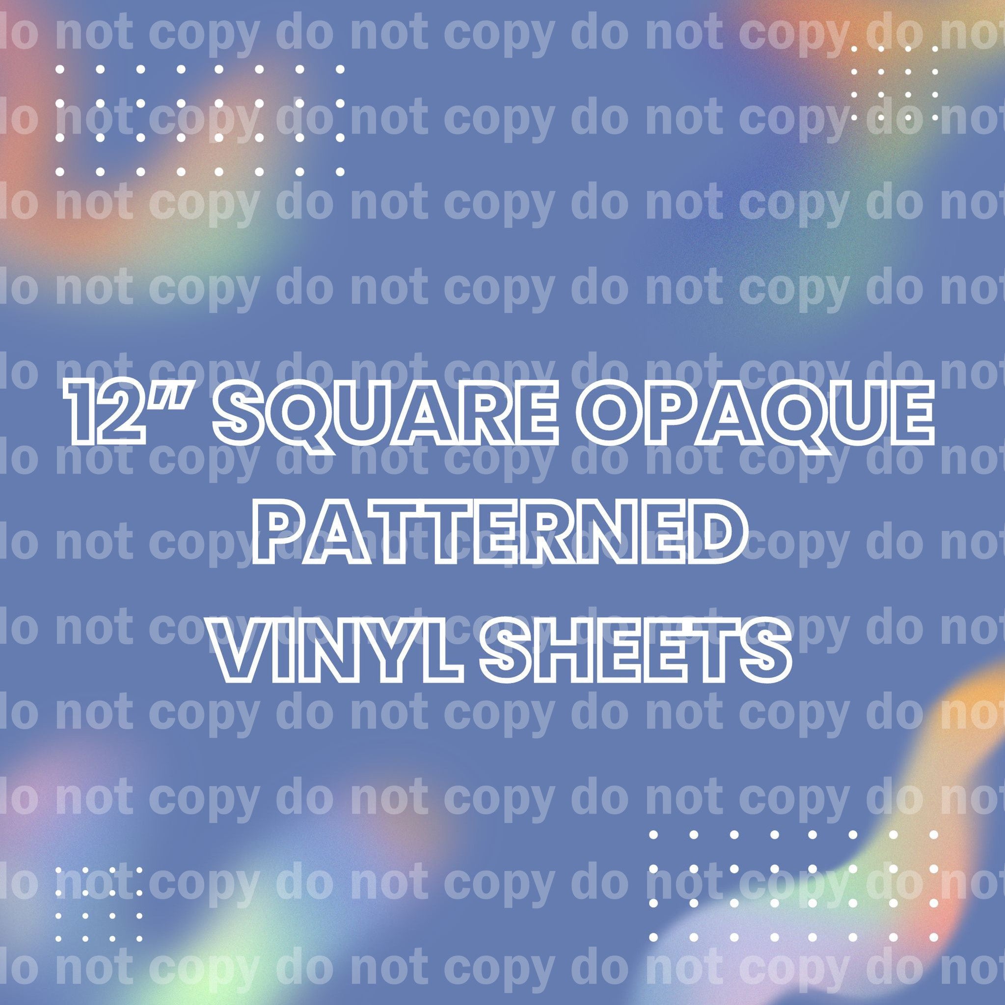 Upload your file - Custom 12” Square Opaque Patterned Vinyl Sheets ...