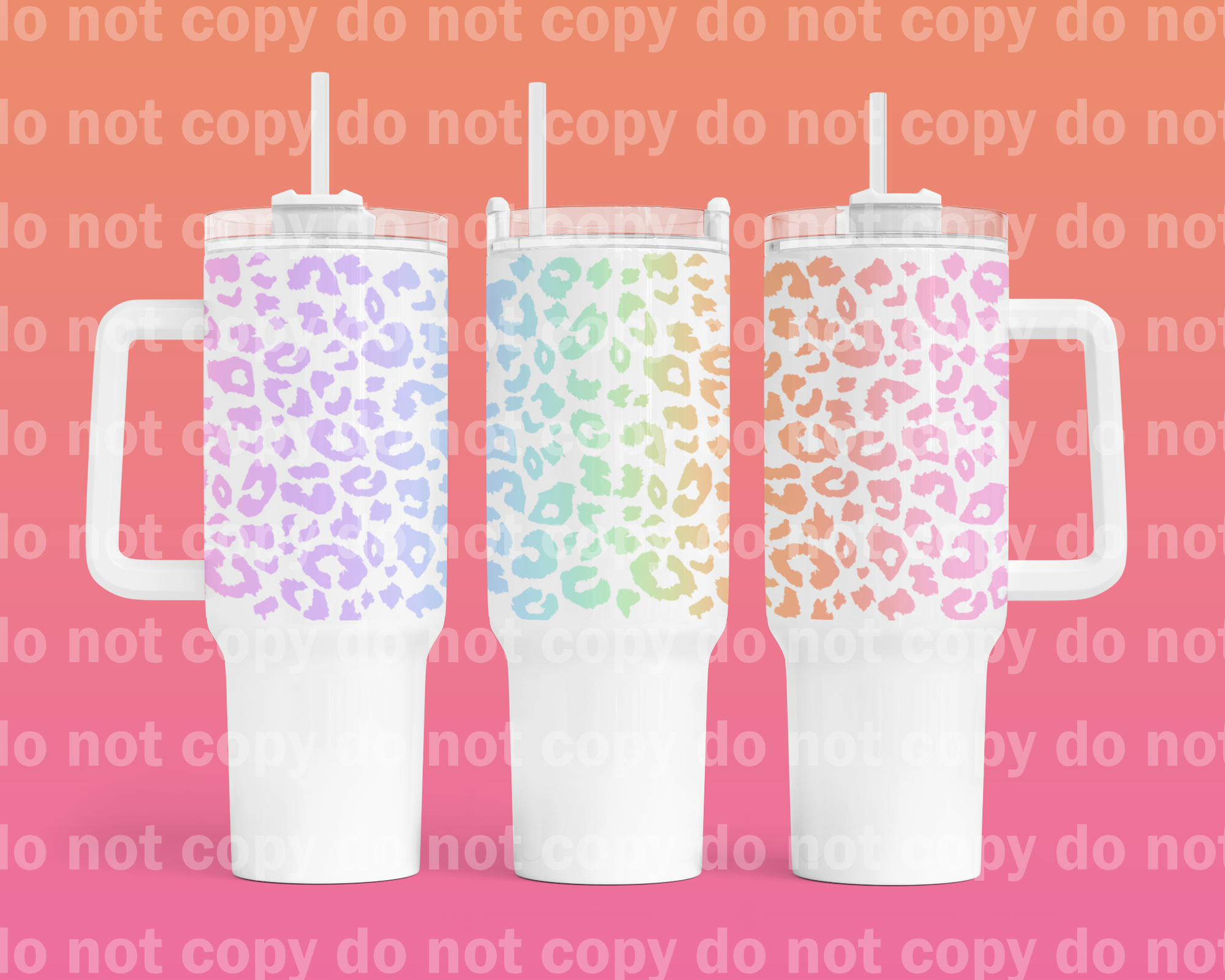 Cheetah Rainbow 40oz Cup Wrap – Puttin on the Printz