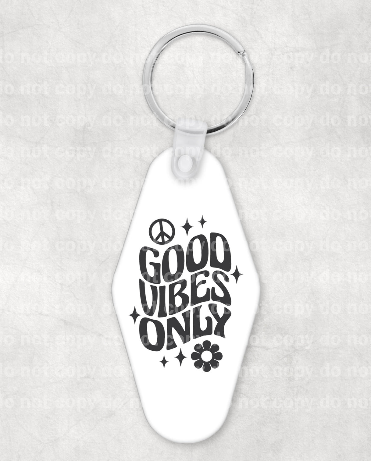Good Vibes Only Keychain UV DTF Eco solvent or sublimation transfer 1 ...