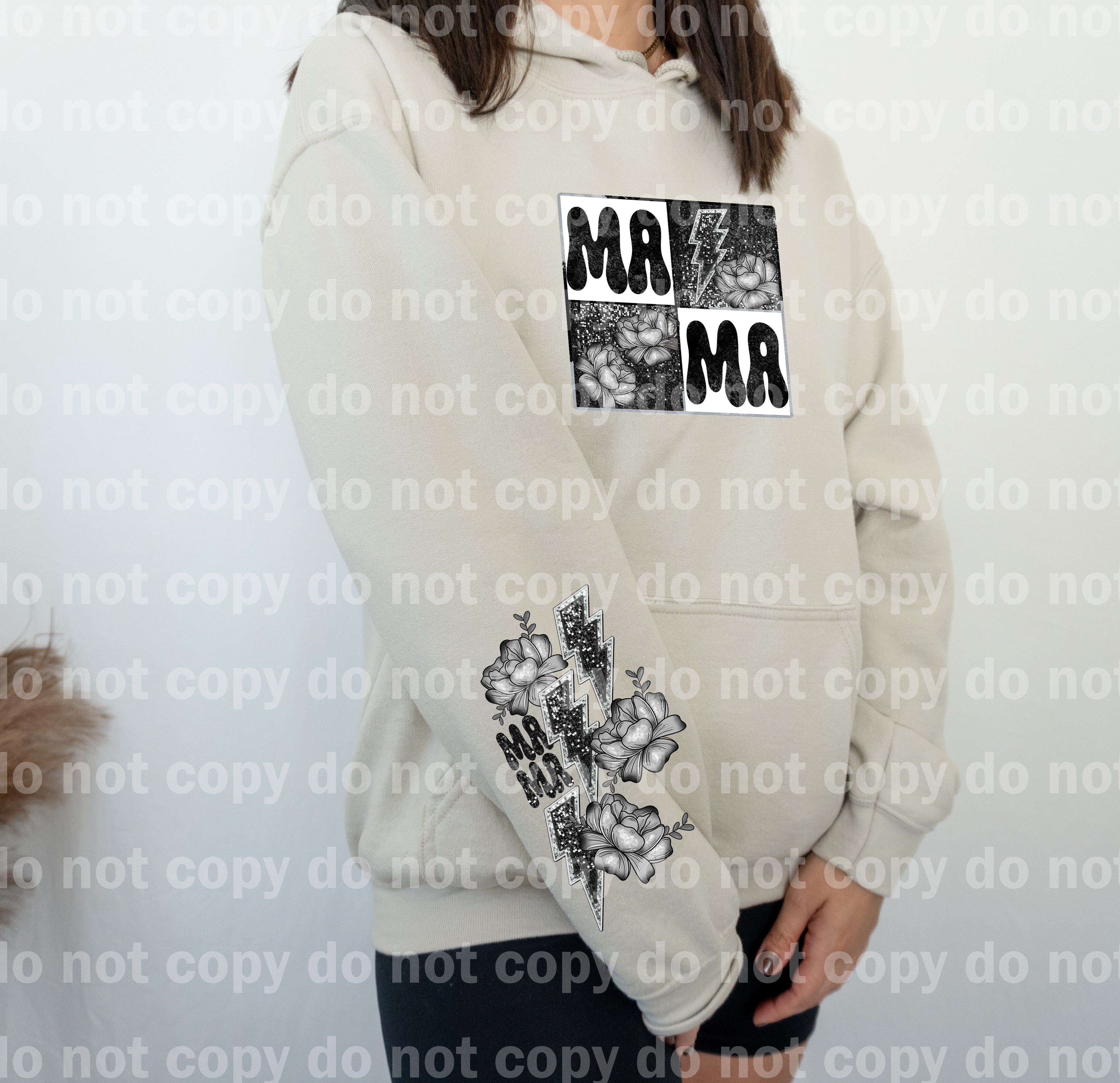 Mama Black Chrome with Optional Sleeve Design Dream Print or Sublimati ...
