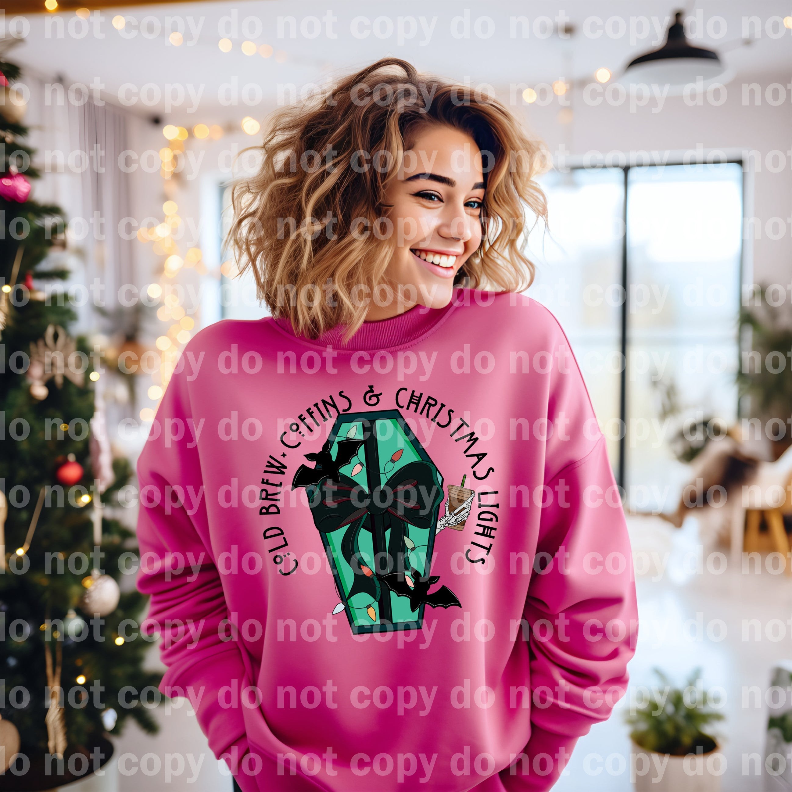 Cold Brew Coffins And Christmas Lights Dream Print or Sublimation Prin ...