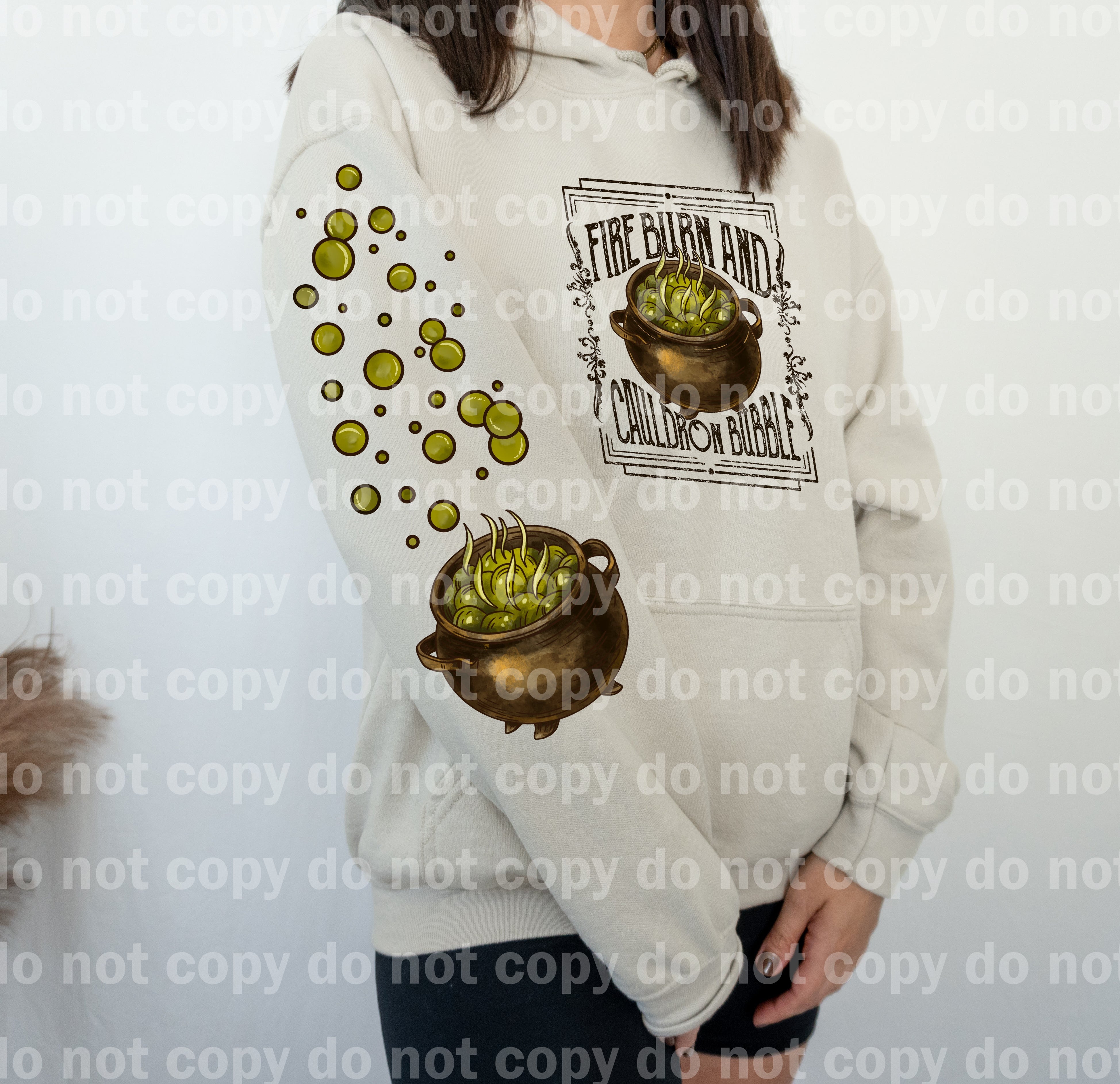 Fire Burn and Cauldron Bubble with Optional Sleeve Design Dream Print ...