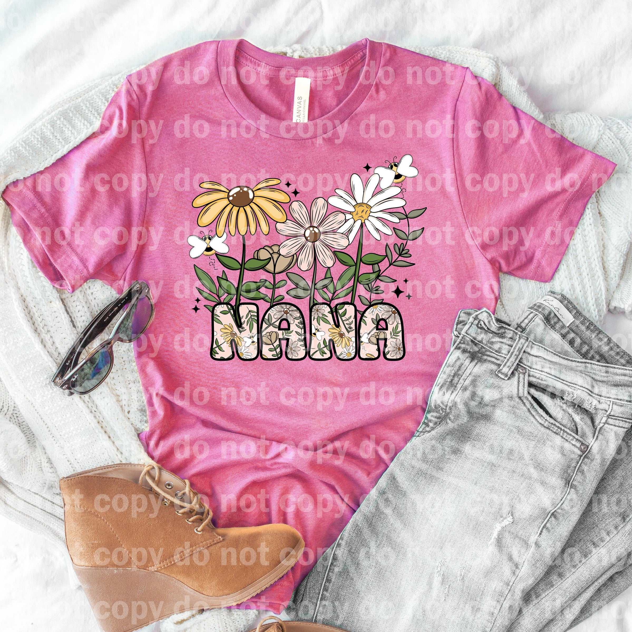 Nana Flowers and Bees – Puttin on the Printz