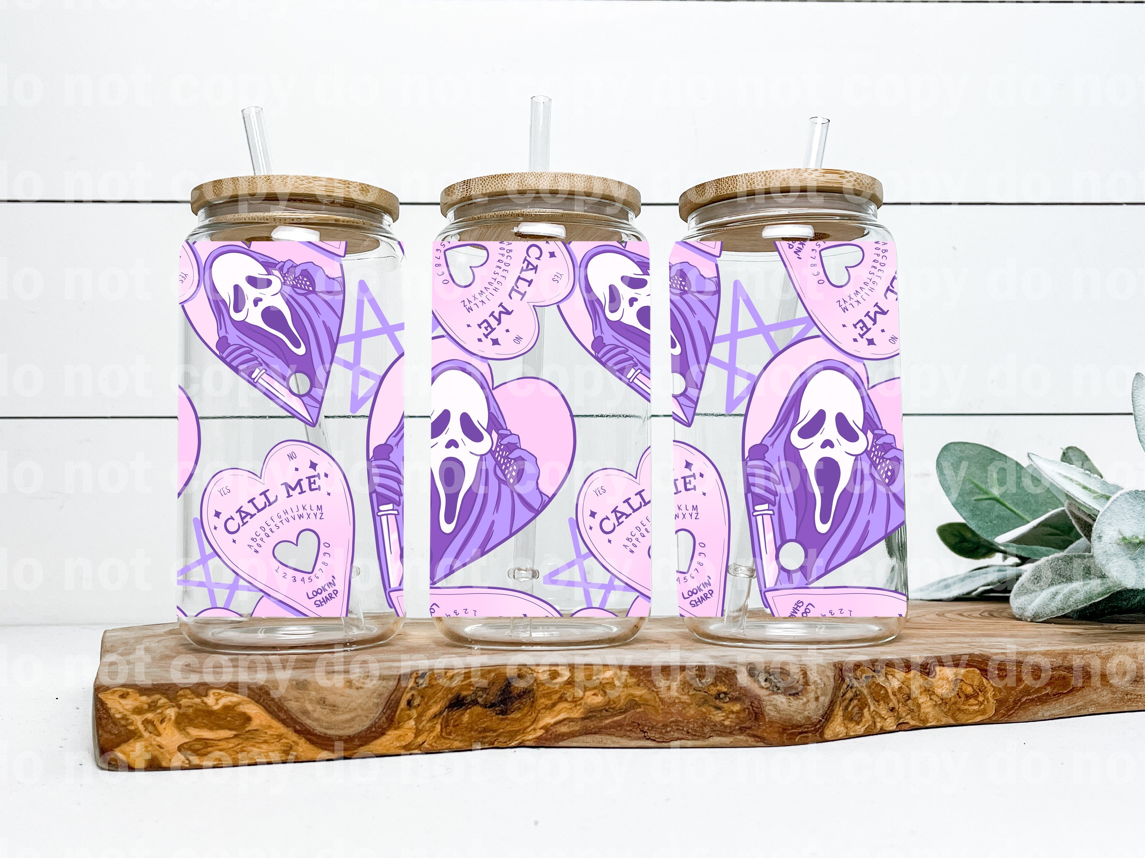 Call Me Ghost Face 16oz Cup Wrap – Puttin on the Printz