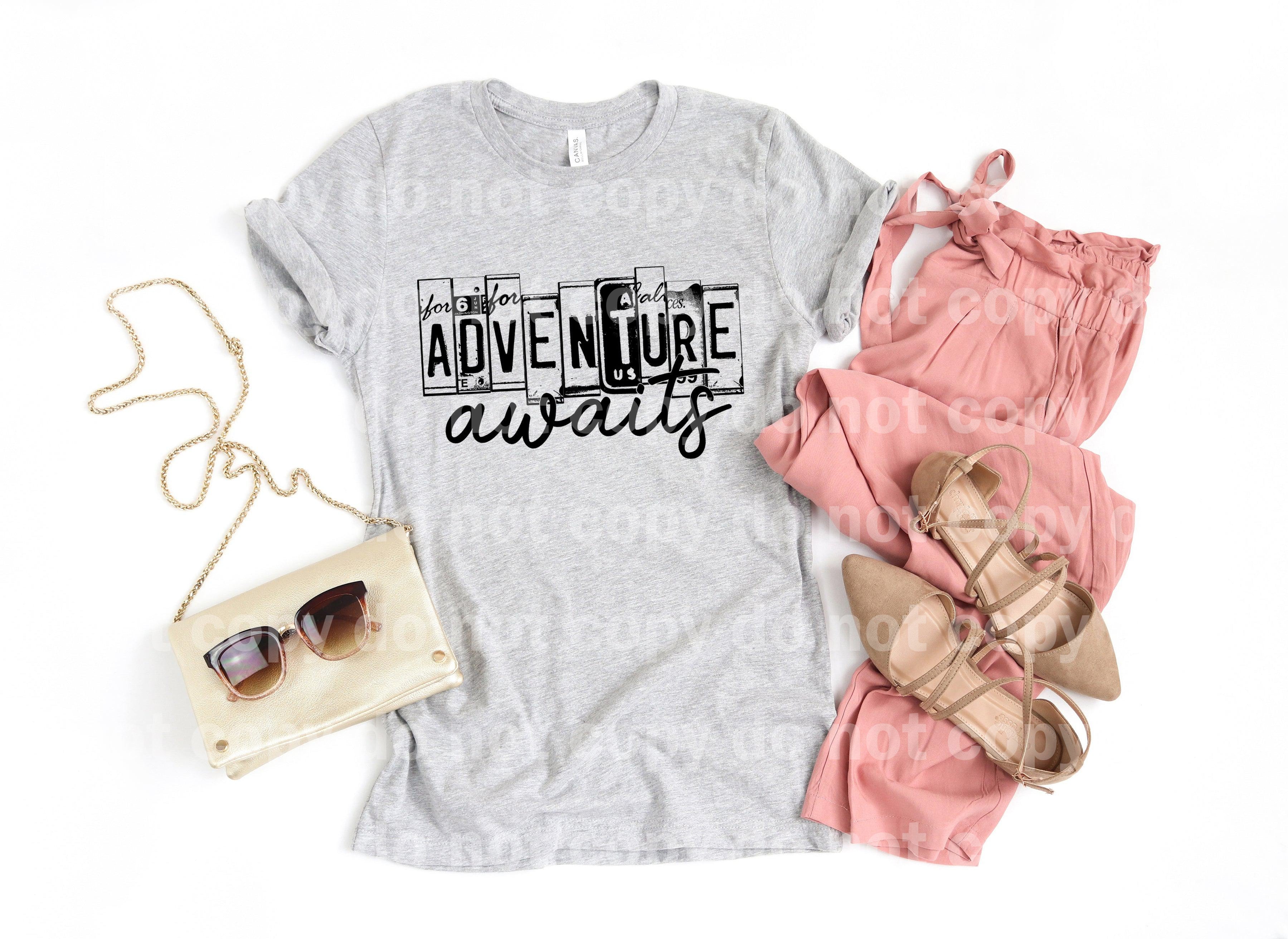 Adventure Awaits Word Art Black Dream Print or Sublimation Print ...
