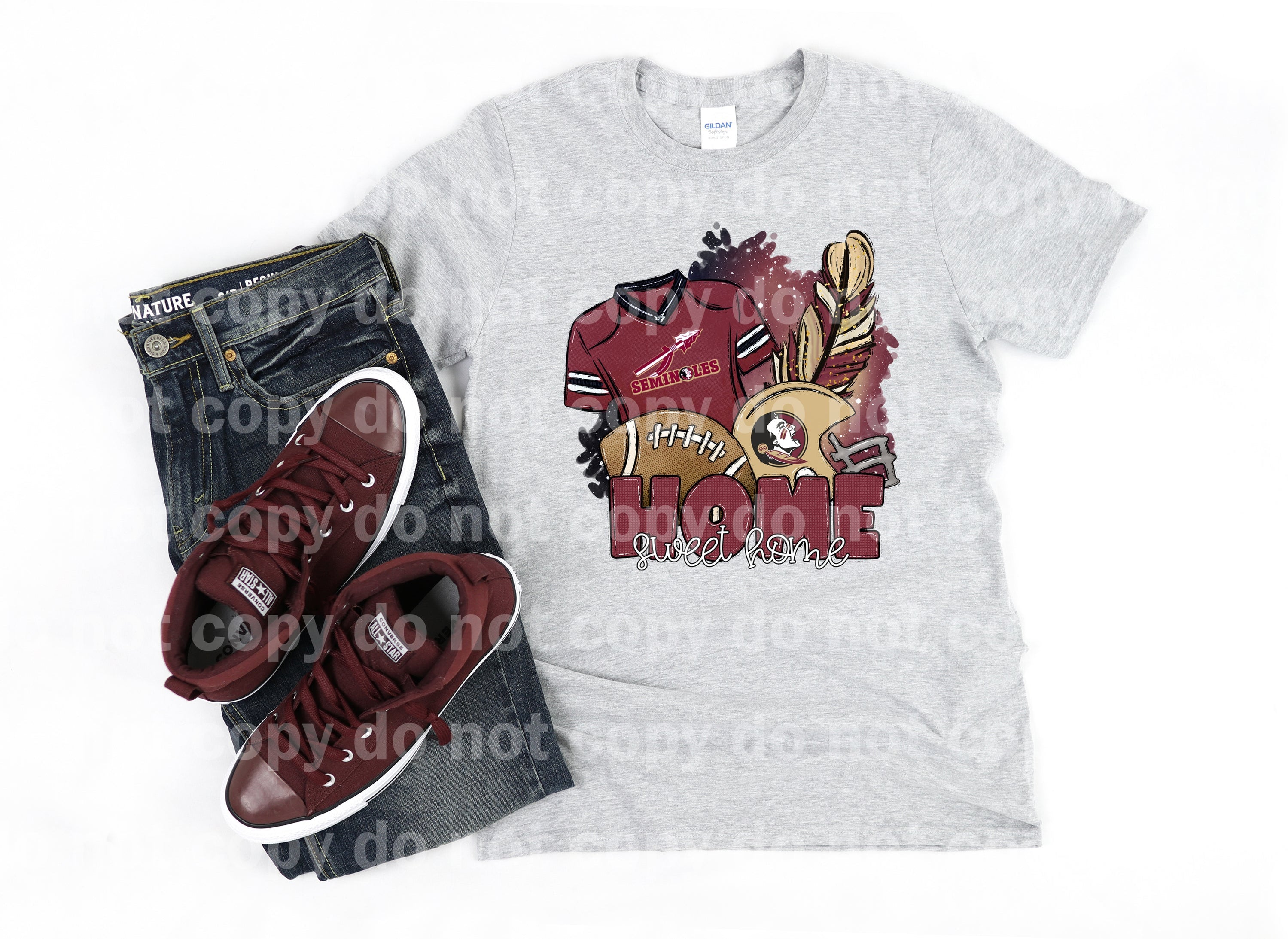 Home Sweet Home Football Feather Dream Print or Sublimation Print ...