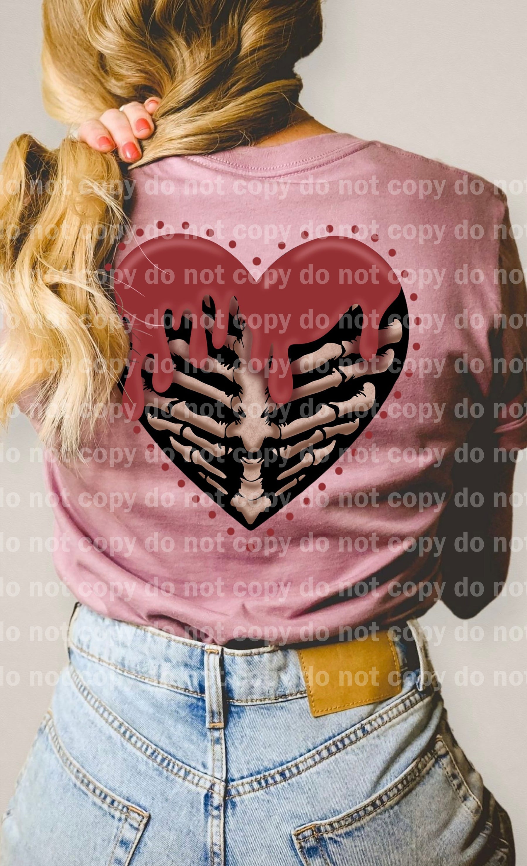 Rib Cage Drippy Heart Full Color/One Color Dream Print or Sublimation ...