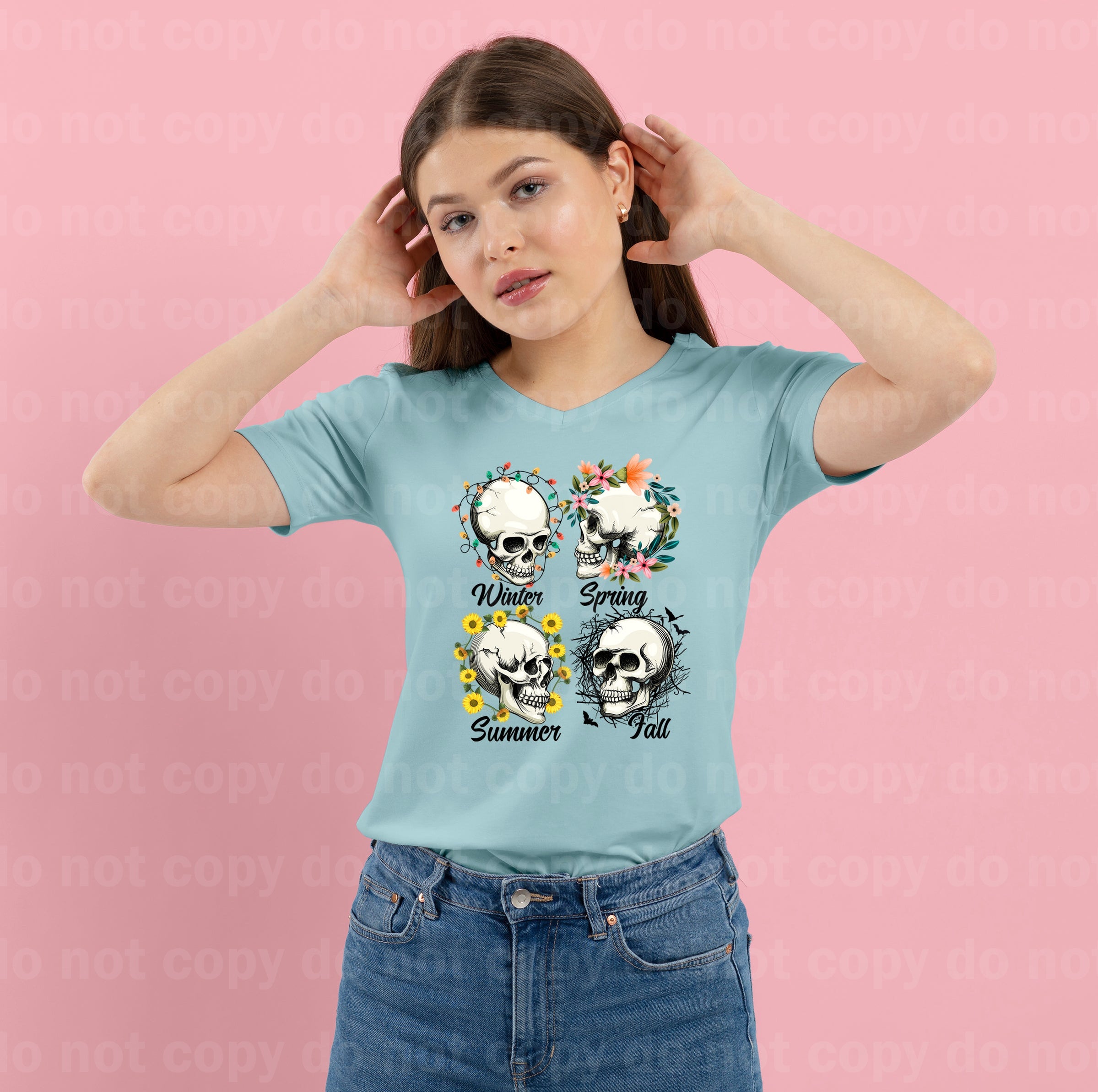 Skeleton Seasons Winter Spring Summer Fall Dream Print or Sublimation ...
