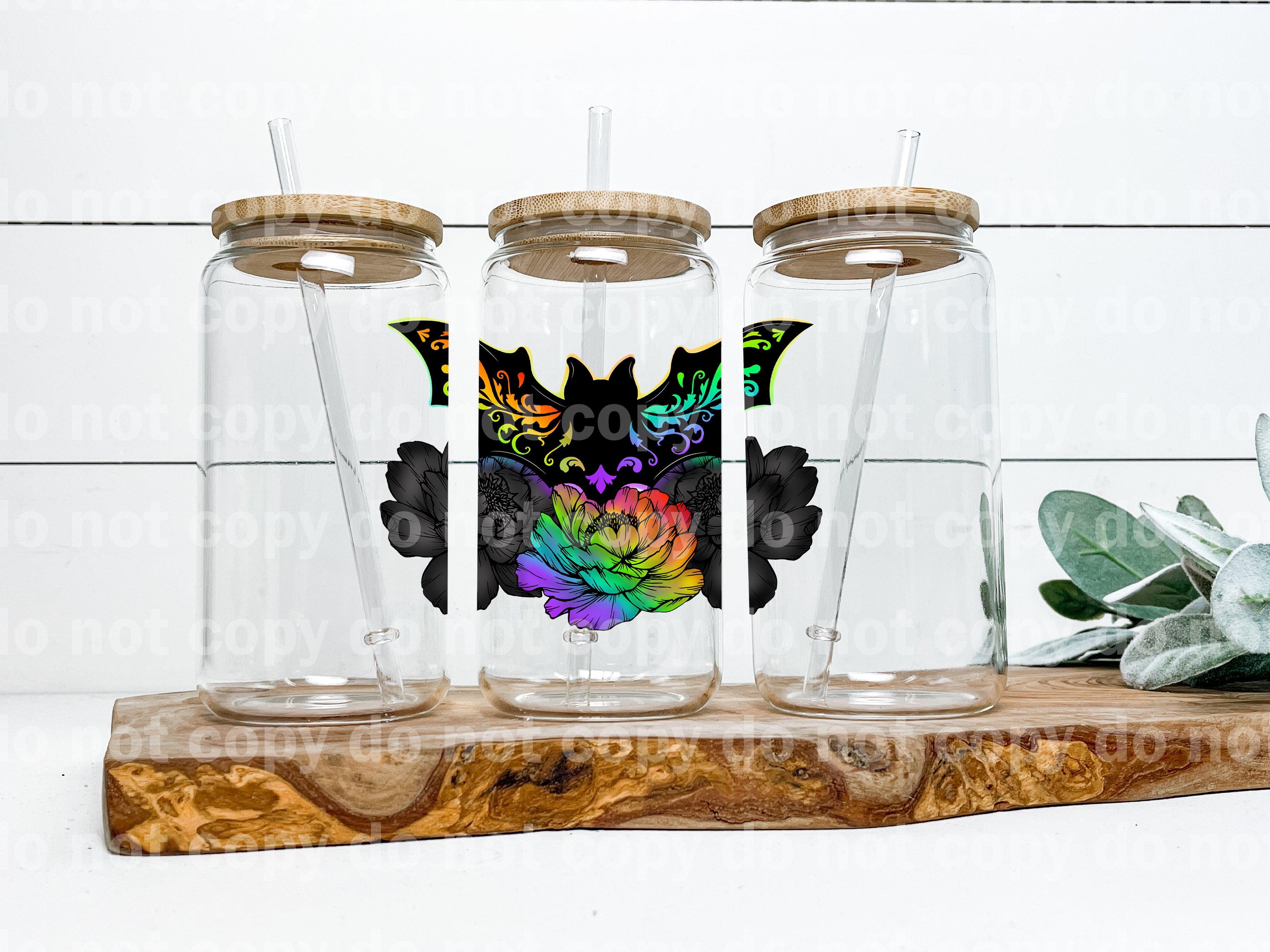 Rainbow Bat Decal 4.3 x 3 – Puttin on the Printz